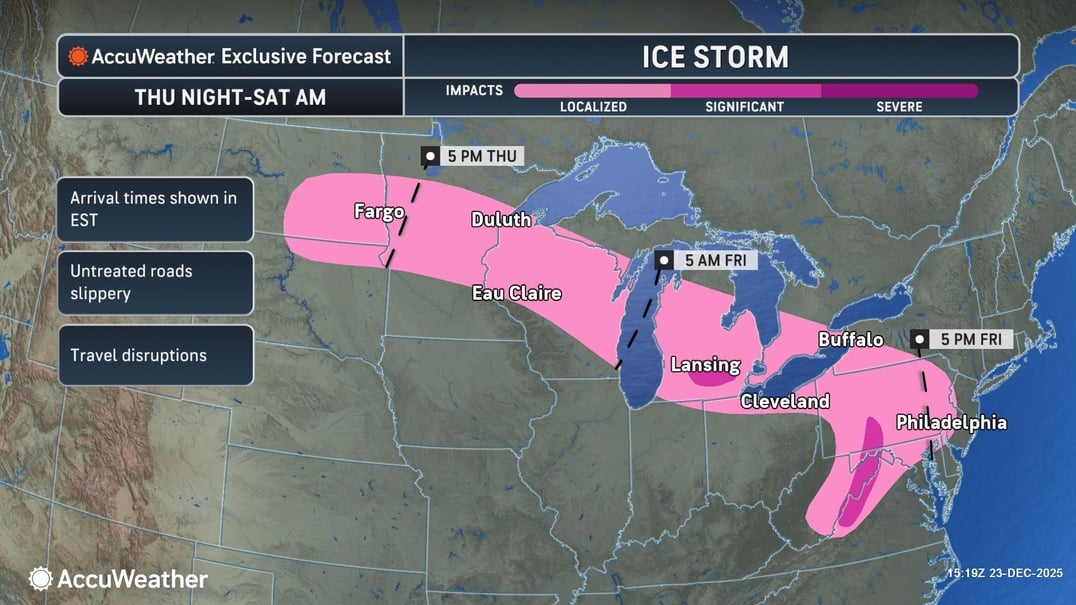 Post Christmas Storm To Spread Snow, Ice, Cause Travel Disruptions From ...